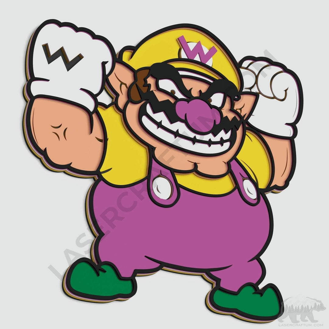 Wario Layered Design for cutting - LaserCraftum