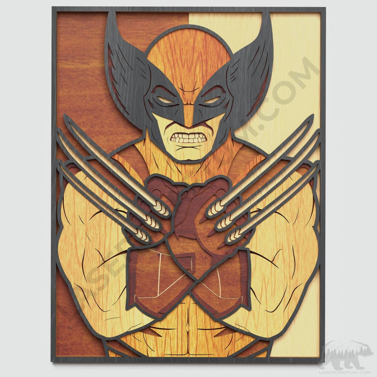 Wolverine Layered Design for cutting - LaserCraftum