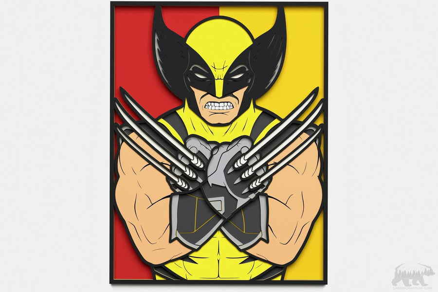 Wolverine Layered Design for cutting - LaserCraftum