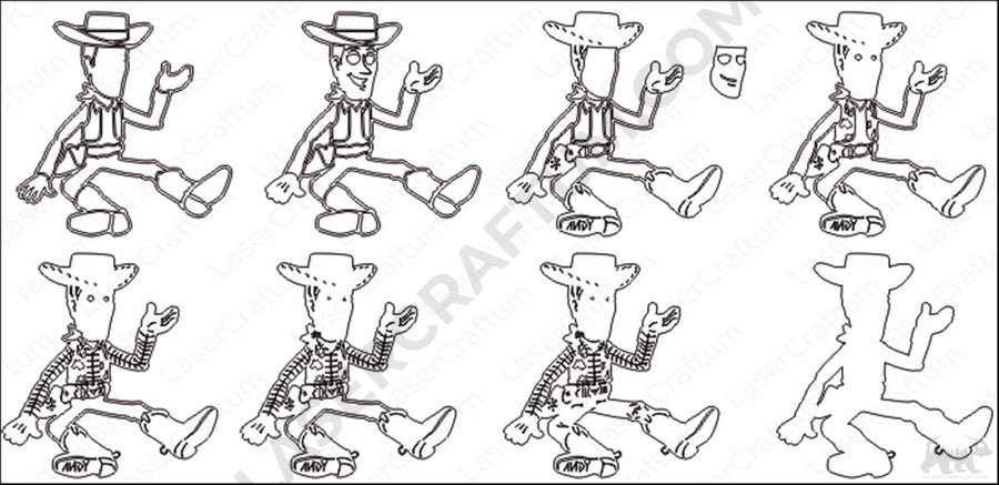 Woody Layered Design for cutting - LaserCraftum