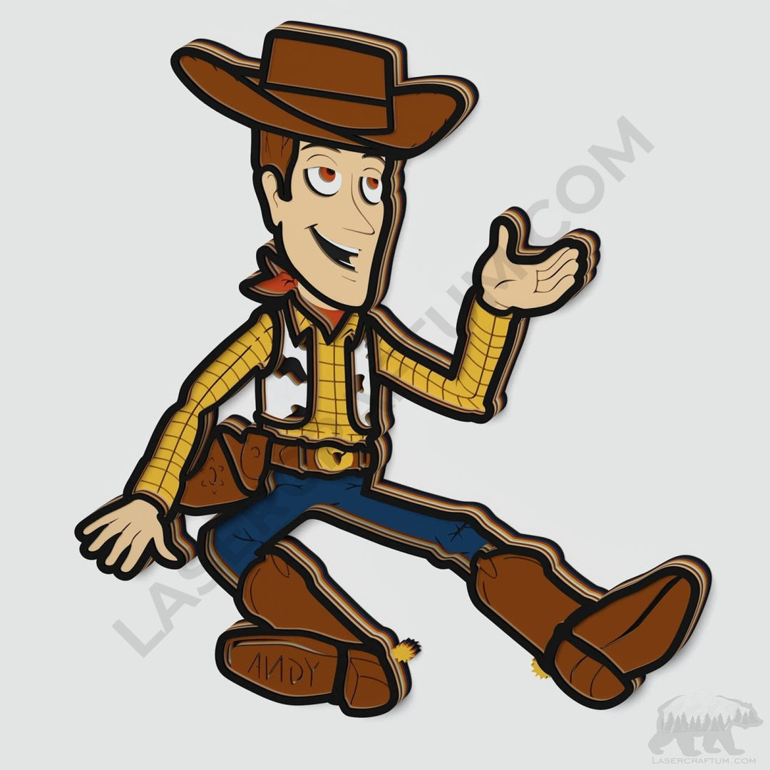 Woody Layered Design for cutting - LaserCraftum