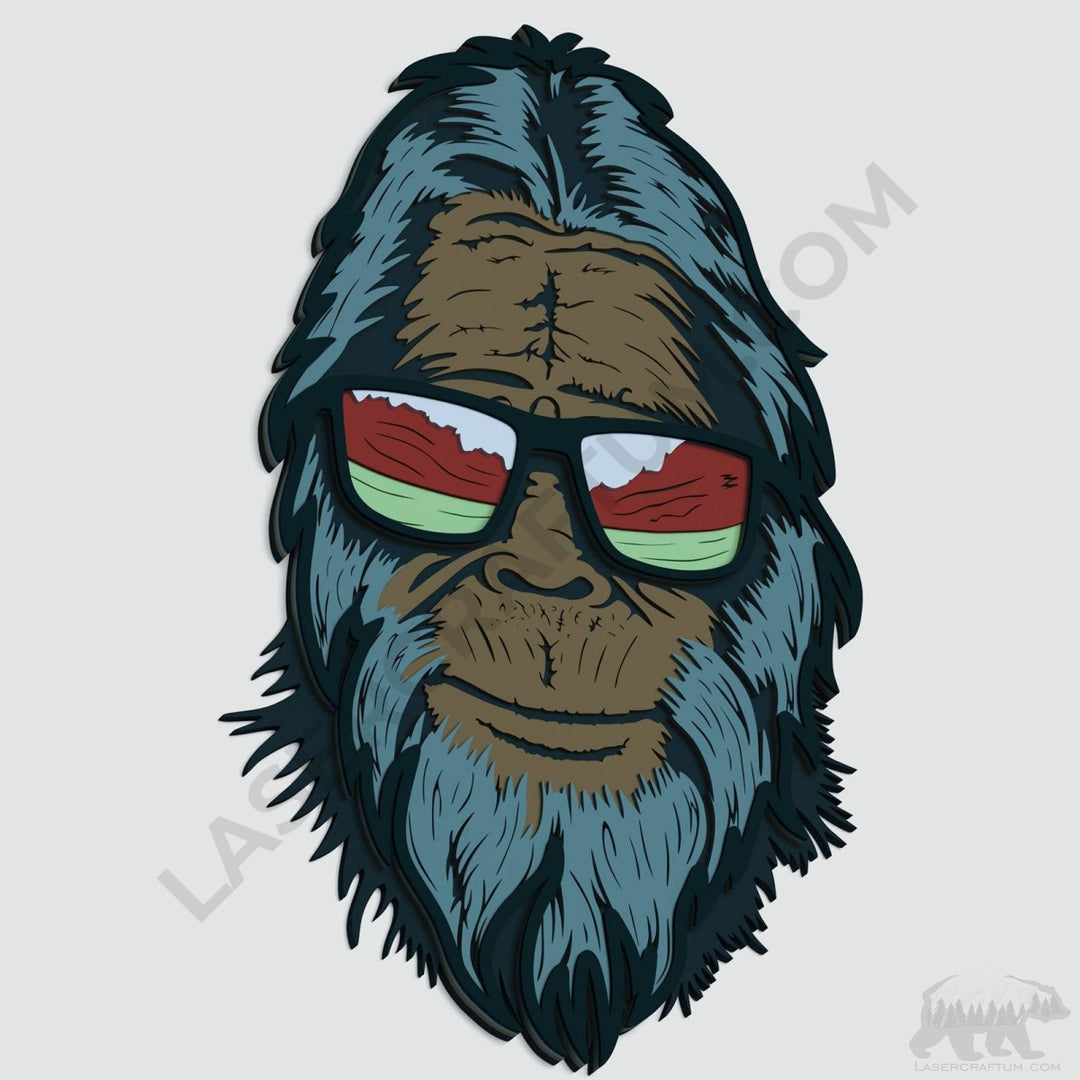 Yeti Layered Design for cutting - LaserCraftum