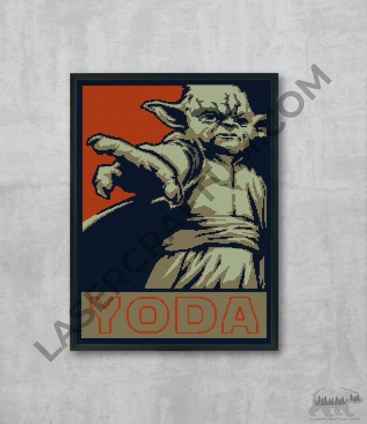 Yoda Cross Stitch PDF Pattern - LaserCraftum