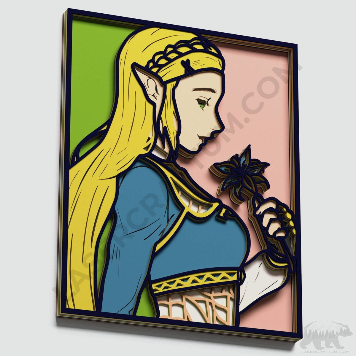 Zelda Layered Design for cutting - LaserCraftum